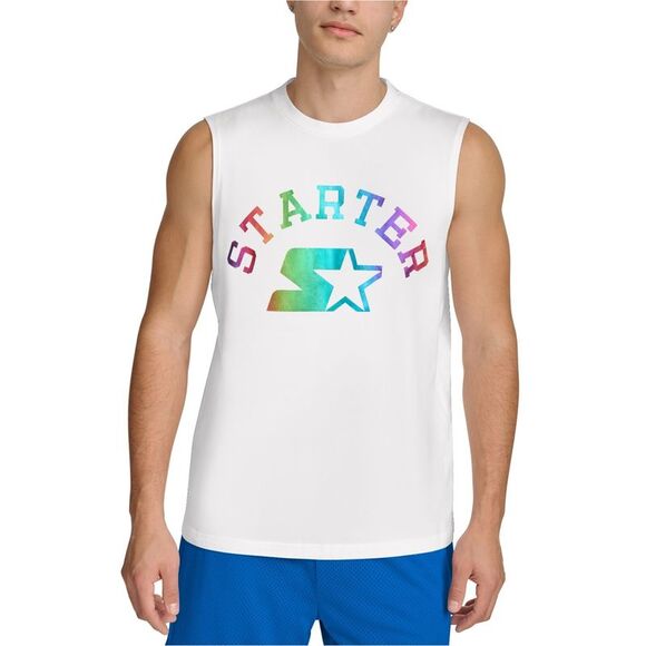 STARTER | Shirts | Starter Mens Logo Muscle Tank Top White M Dm | Poshmark
